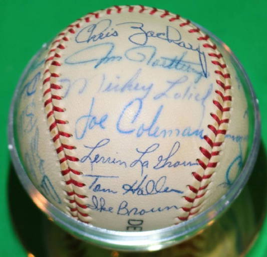 Detroit Tigers Team Signed Baseball, Signatures