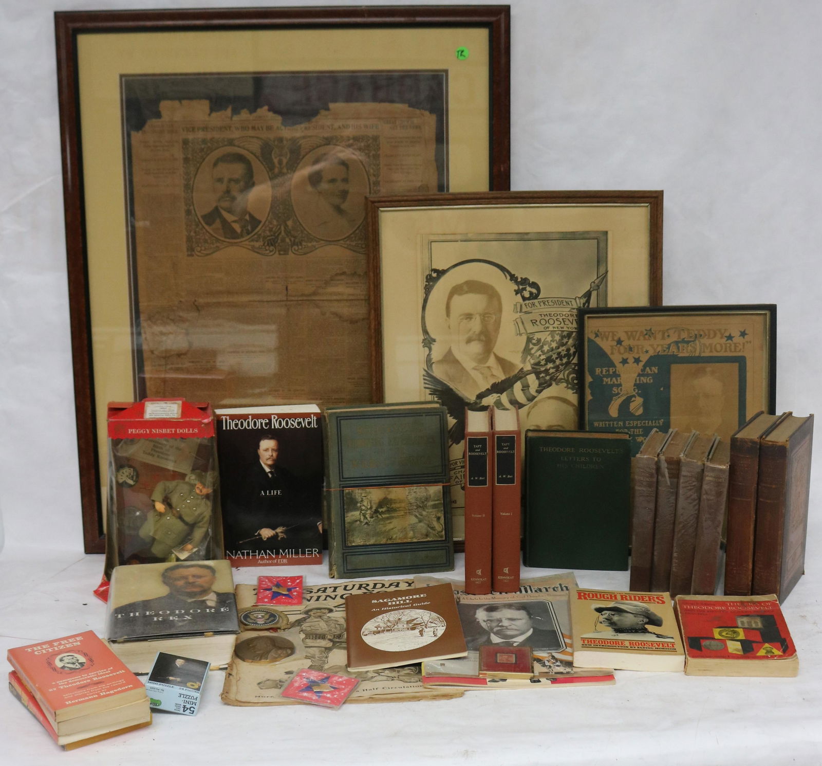 Large Lot Of Teddy Roosevelt Memorabilia To