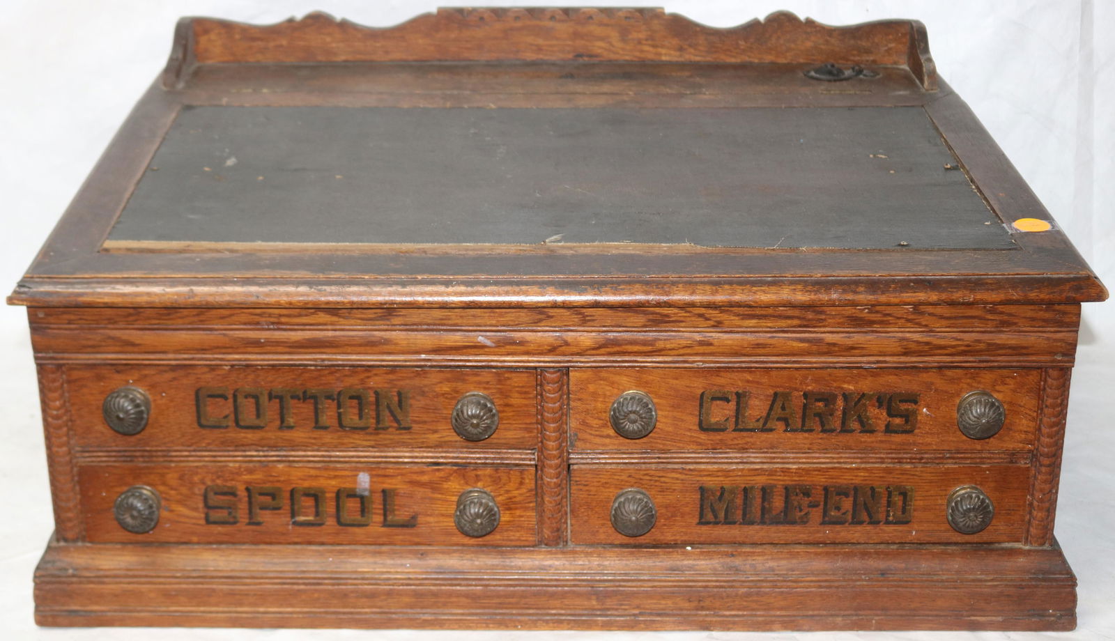 CLARKS SPOOL CABINET TABLE TOP DESK, OAK, (#0283) on Jan 15, 2022 ...