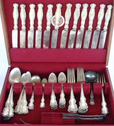 54 Pc. Sterling Silver Flatware Set,