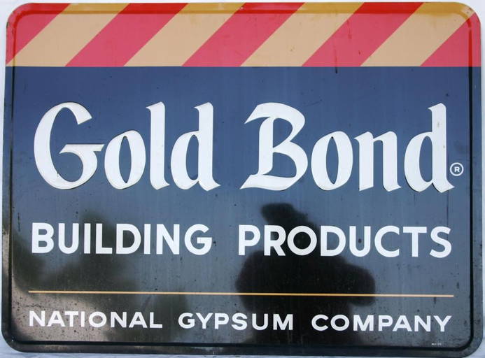 Litho Tin Sign, Gold Bond Building Products,