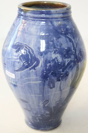 Martin Cushman Florida Faience Pottery Vase, 9