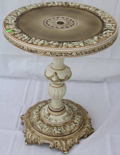 Contemporary Capodimonte Porcelain Table, Round