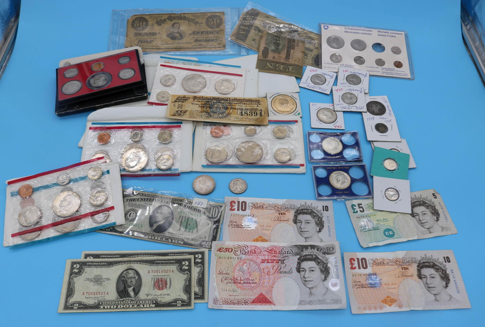 Large Coin Collection, (6) 1976 Mint Sets, Denver Auction