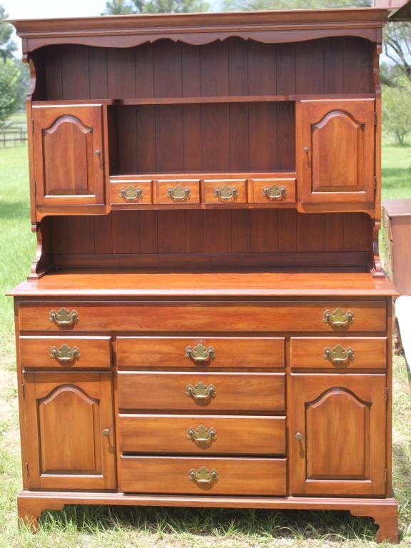 Solid Cherry Stepback Hutch,