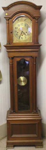 Mahogany Weight Driven Grandfather Clock