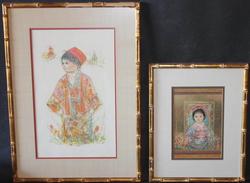 Two Framed & Glazed Edna Hibel Prints,