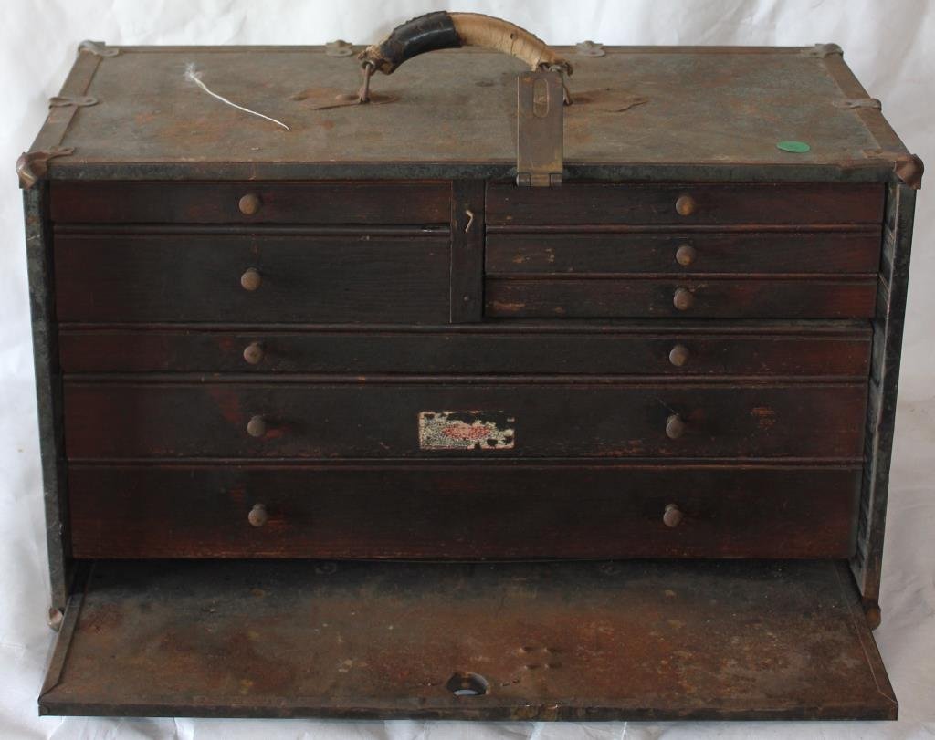 1940s Machinist Chest, Fitted Interior,