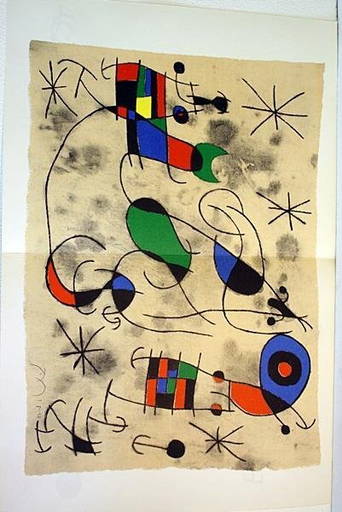 Exquisite And Rare Joan Miro Original Signed Lithograph