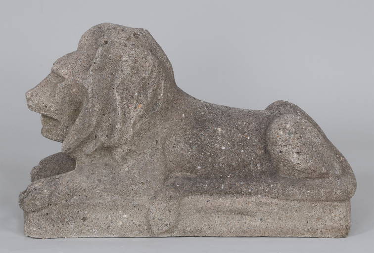Cast Stone Recumbent Lion