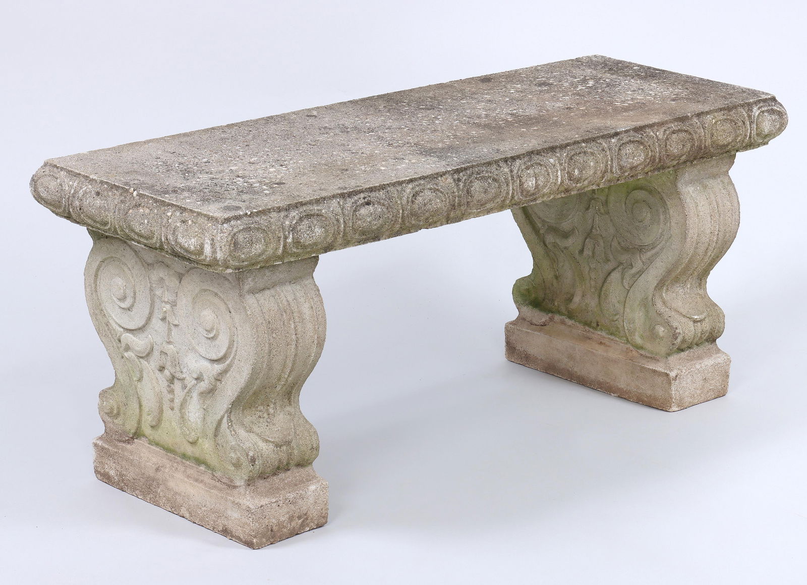 Cast Stone Garden Bench Auction