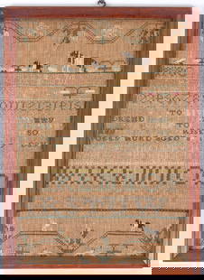 1859 Needlework Sampler Auction