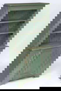 Primitive Stepback Cupboard Auction