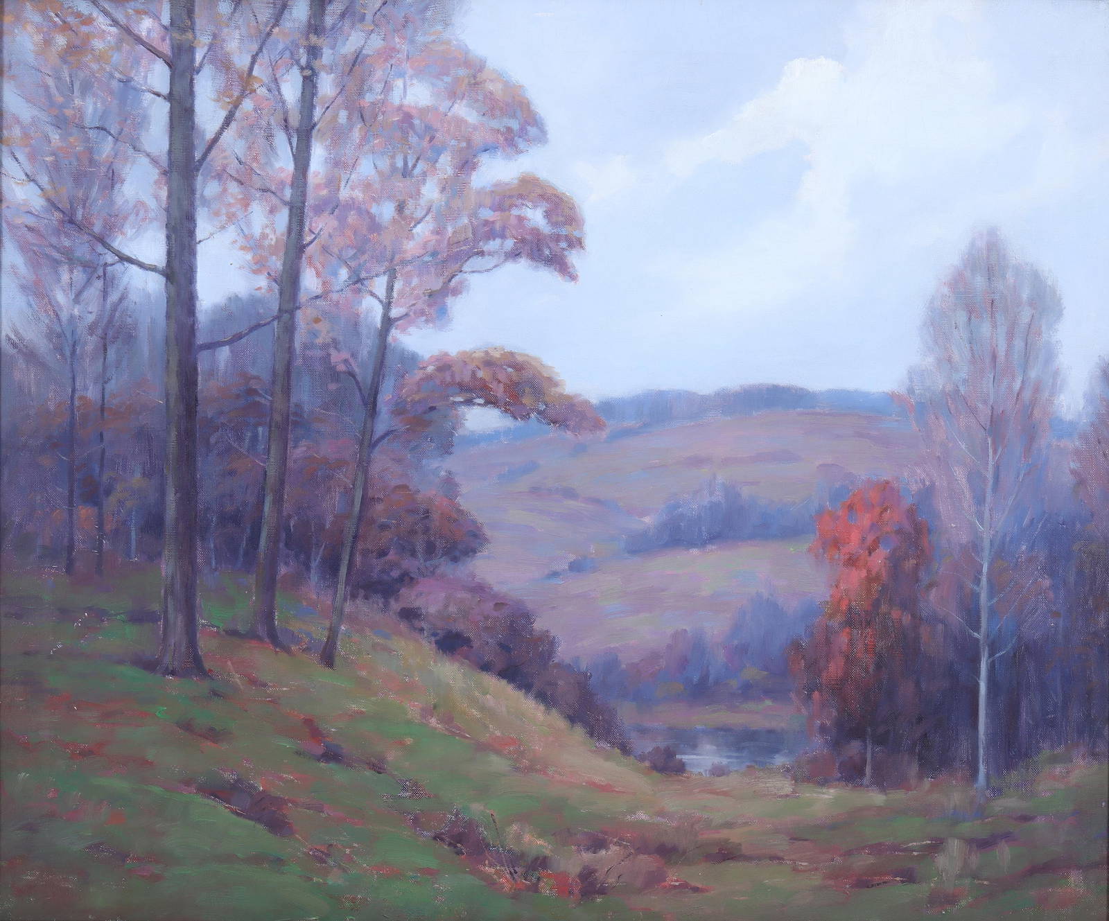 Francis Stillwell Dixon (american 1879-1967), Autumn Landscape, Oil On ...