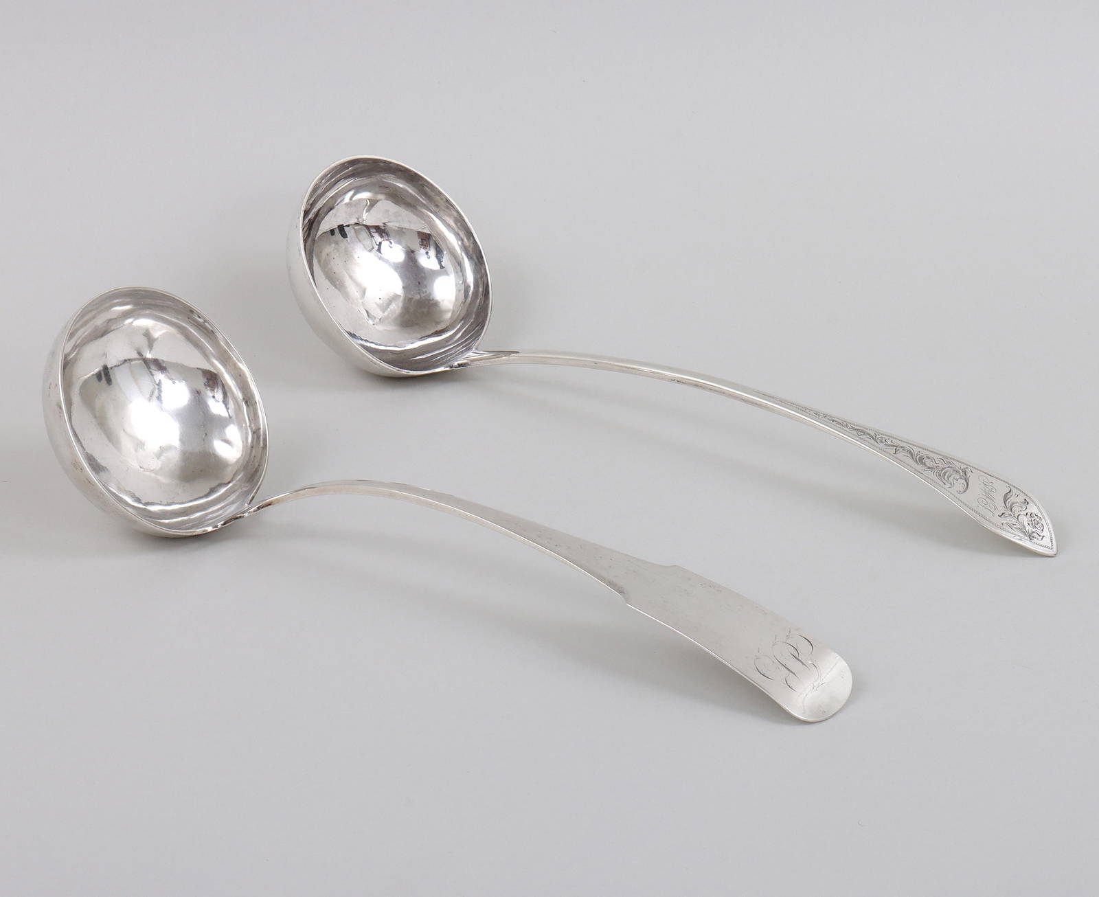 Two Punch Ladles By William Mannerback, Reading, Pa, Circa 1800-1815 ...