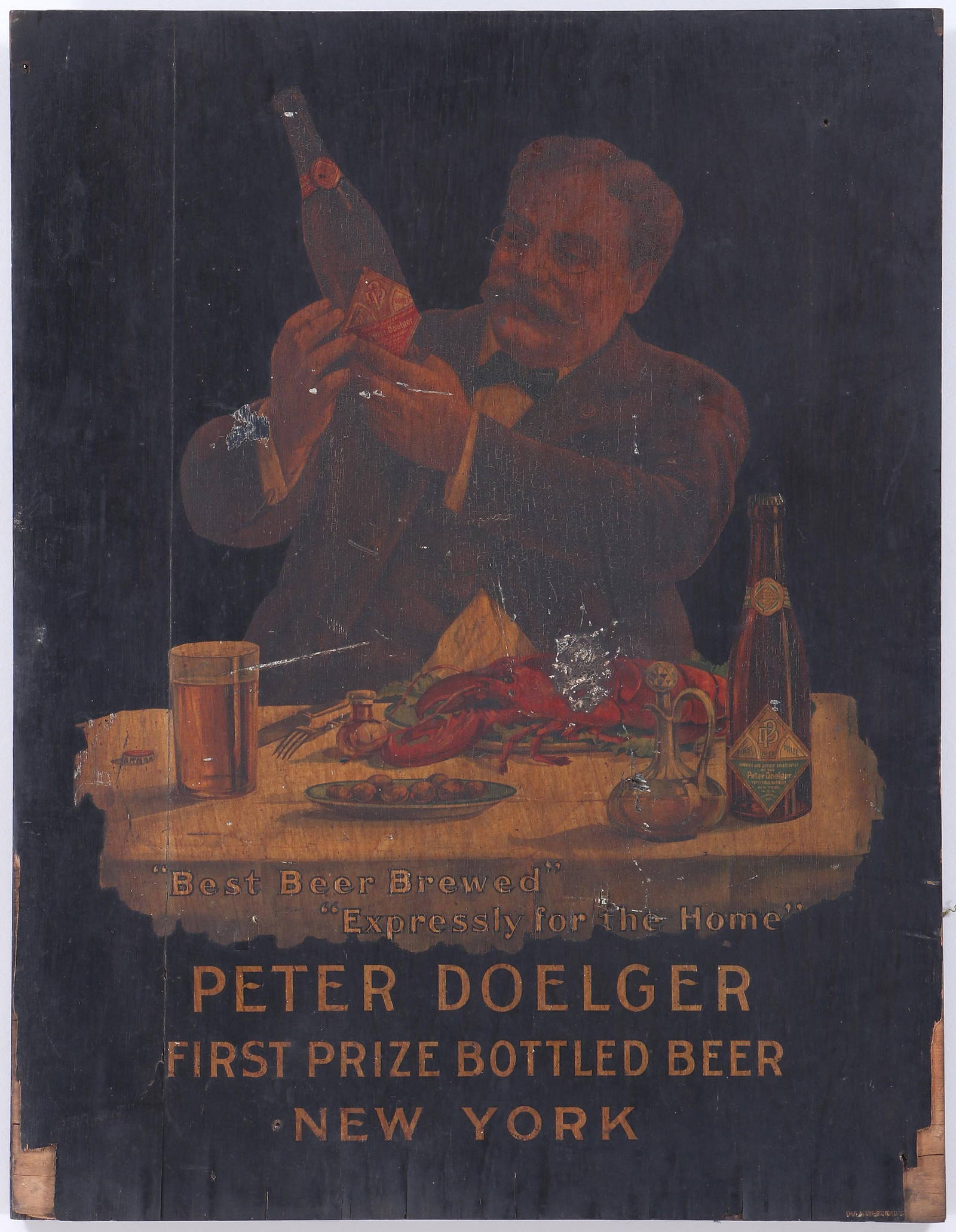 Peter Doelger Bottled Beer Advertising Sign, The Meyercord Co., Inc ...