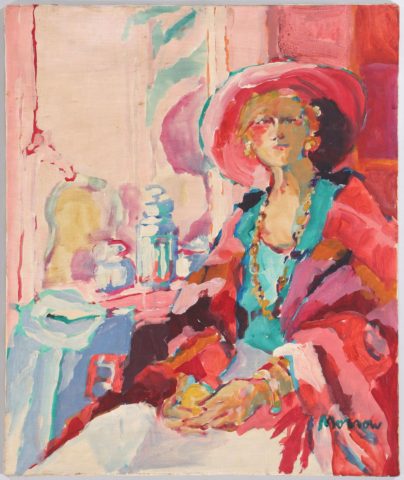 Tom Morrow (american 1928-1994), Portrait Of An Actress In Her Dressing ...