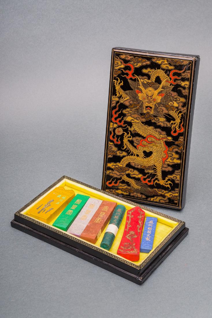 An Extremely Rare and Fine Imperial Ink Cakes Set in