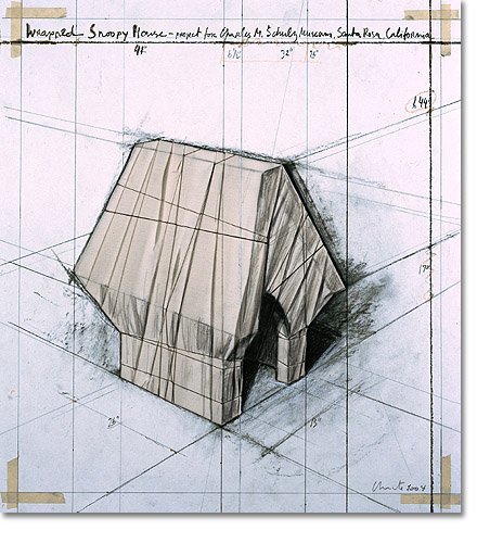 1048: Christo Collage Wrapped Snoopy Dog House