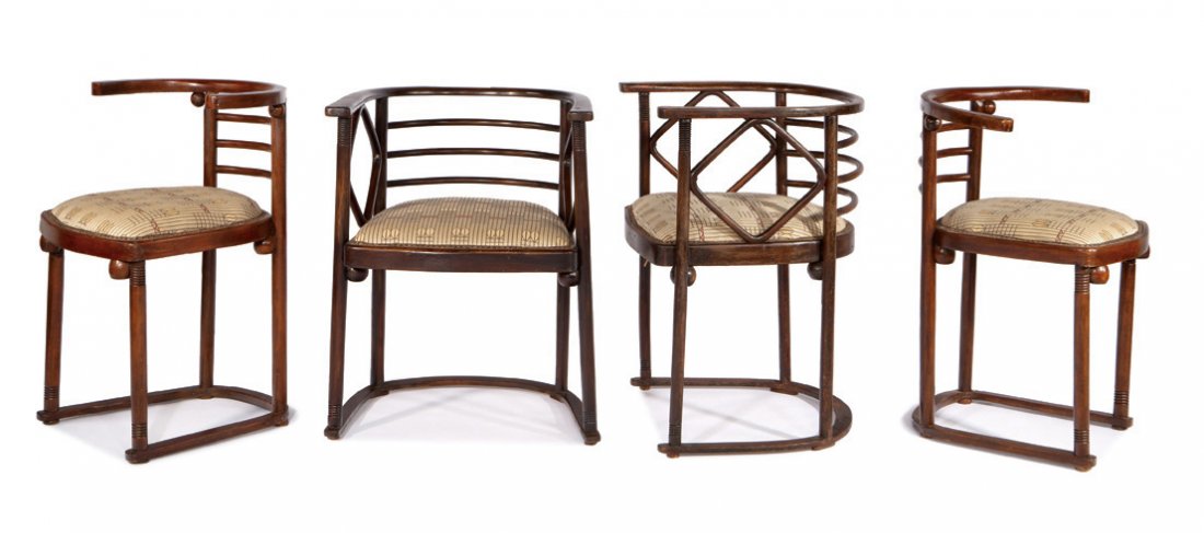 Josef Hoffmann, Fledermaus chairs (4)