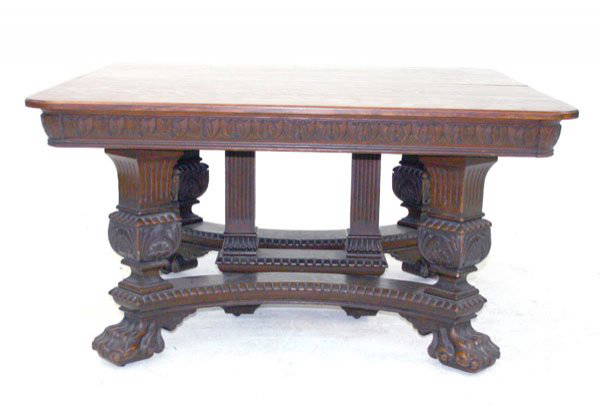 Rj Horner Oak Carved Banquet Table