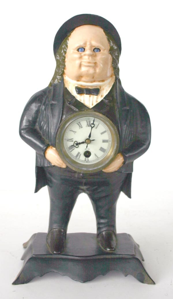 Bradley & Hubbard Fat Man Cast Iron Clock
