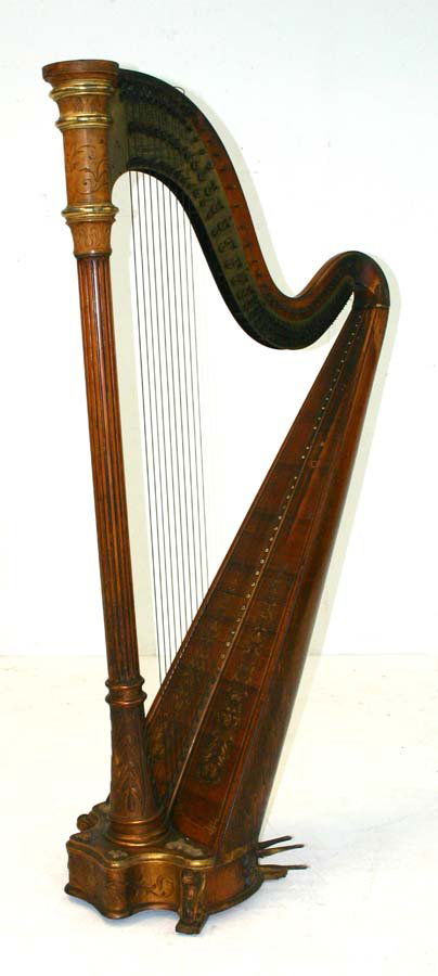 4: Antique Lyon & Healy Harp Model No. W-104