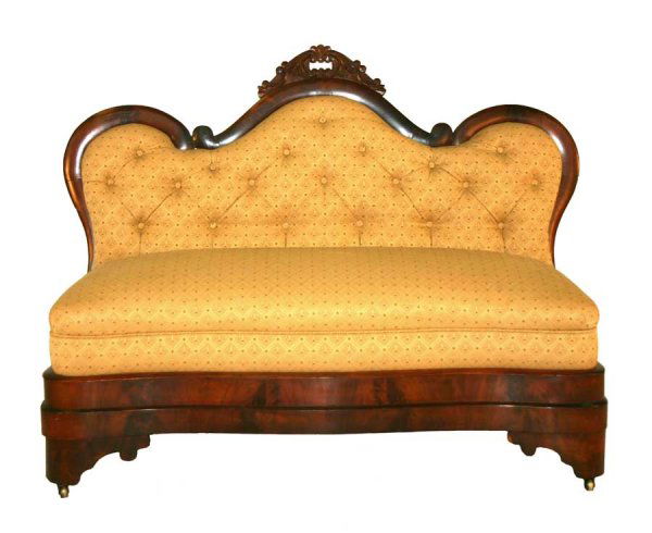 7: American Empire Mahogany Bustle Bench
