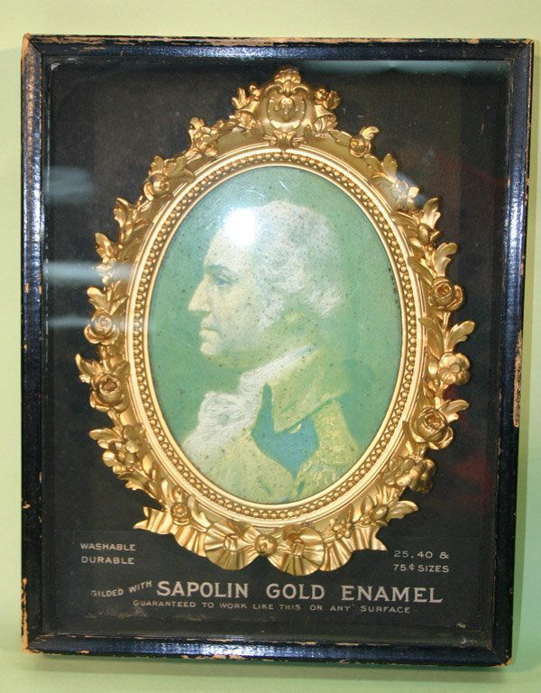 279: Sapolin Gold Enamel Gilding Advertising Piece. 15"
