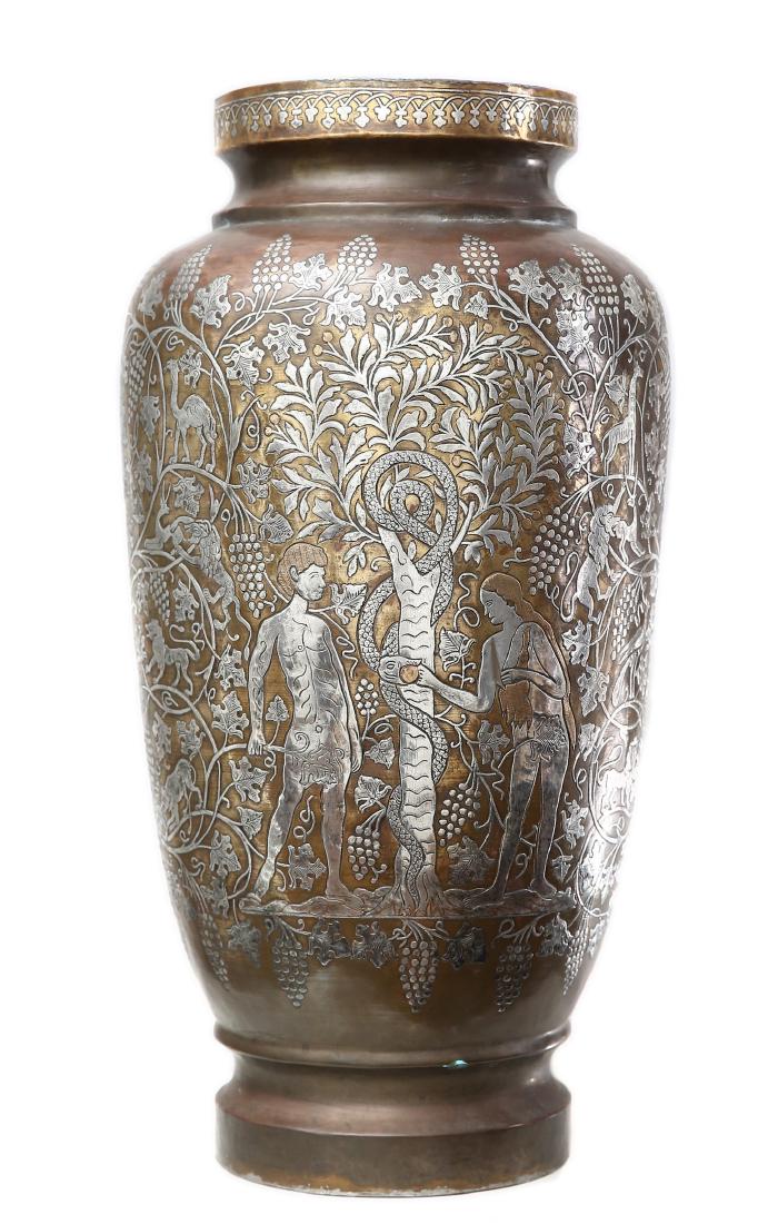 Magnificent Giant Jug. Damascene Work. Land of Israel,