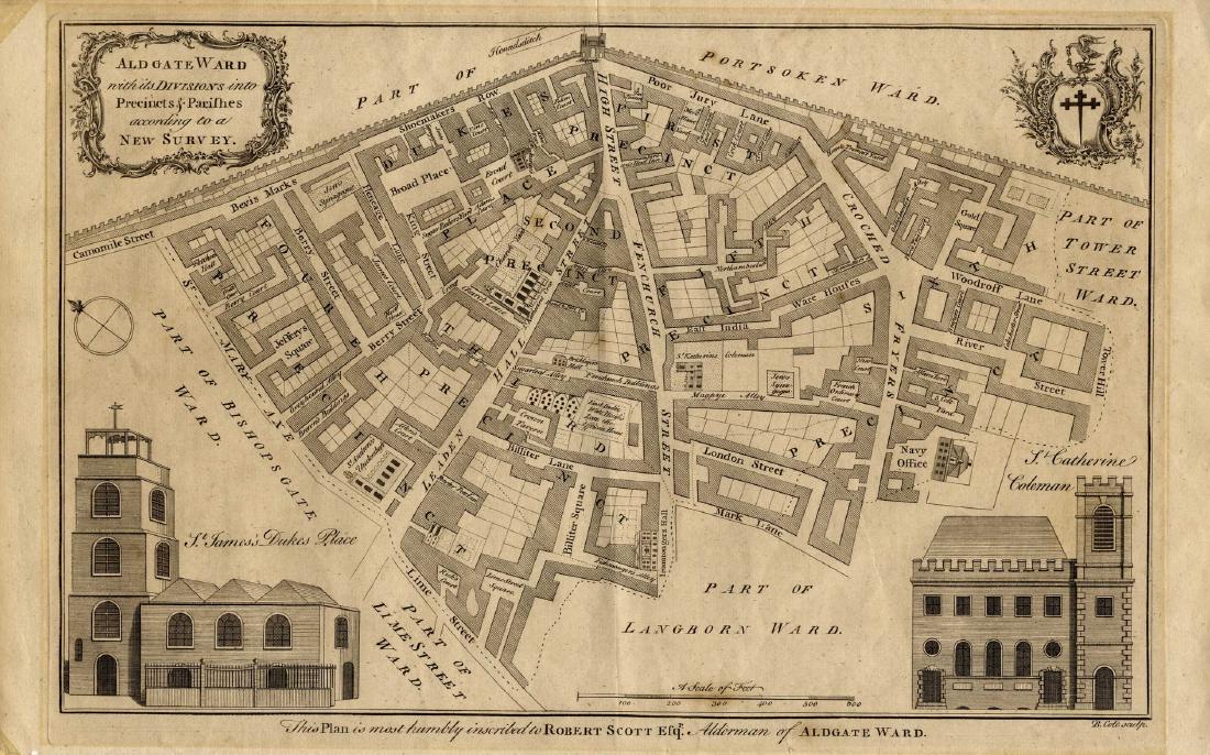 Aldgate Ward with its Divisions into Precincts