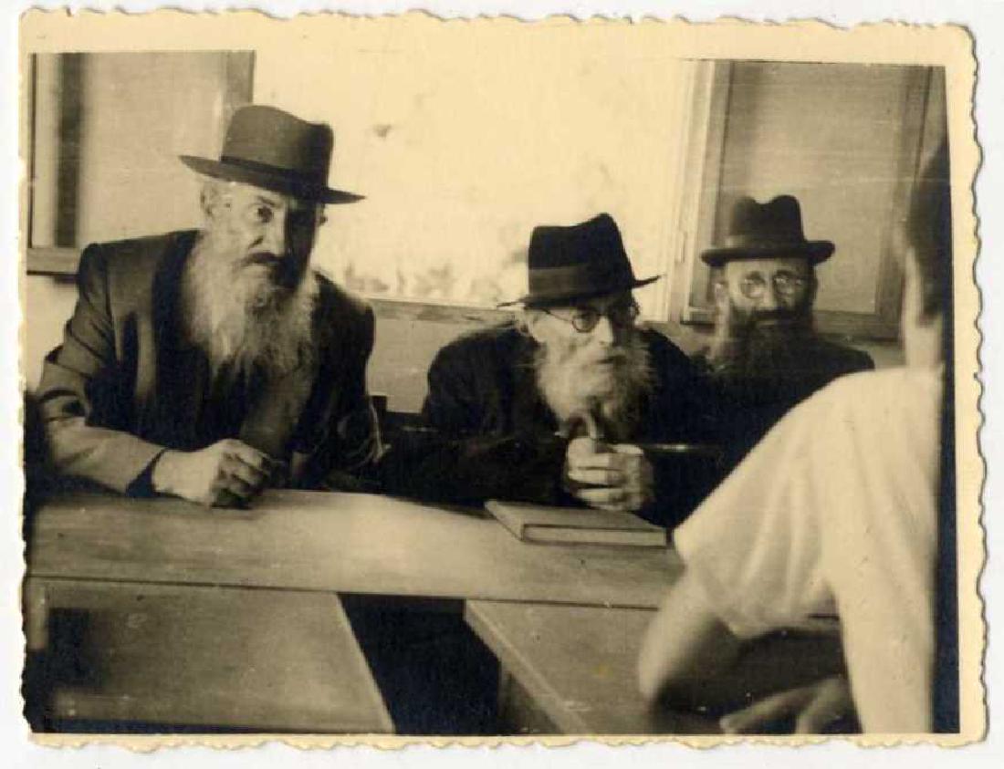 Photograph of the Chazon Ish and Rabbi Dessler Testing