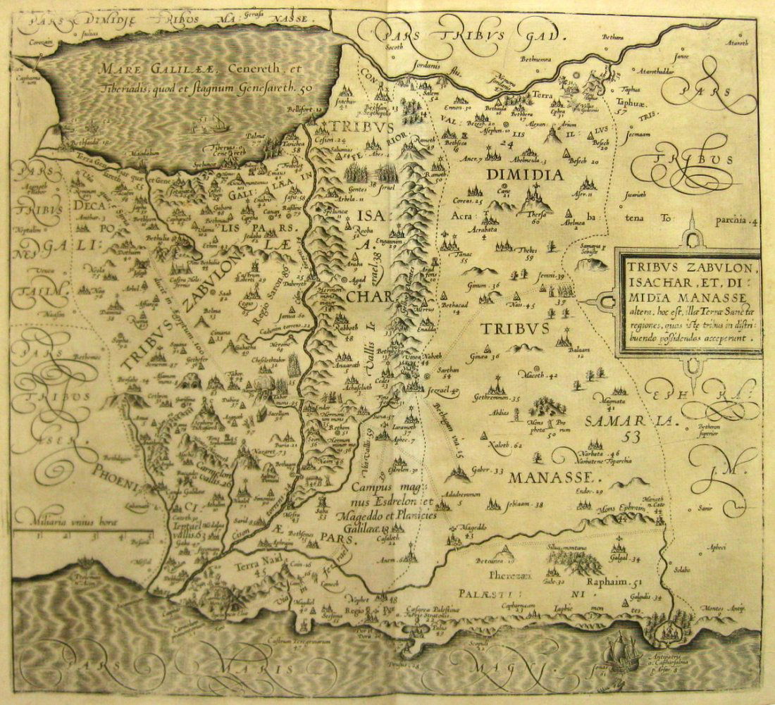 Map Of The Tribes Of Zebulen, Issachar, And Half Of