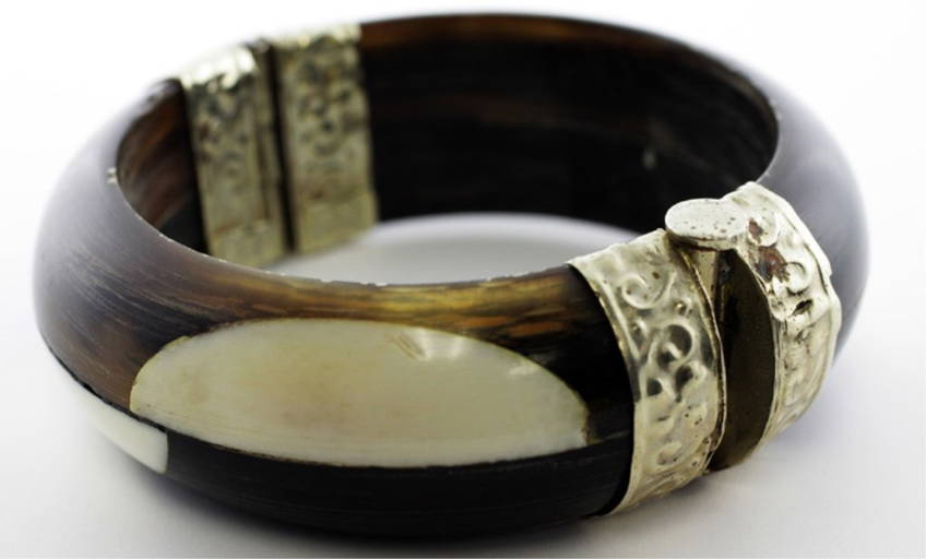 Vintage Bone Bangle Bracelet