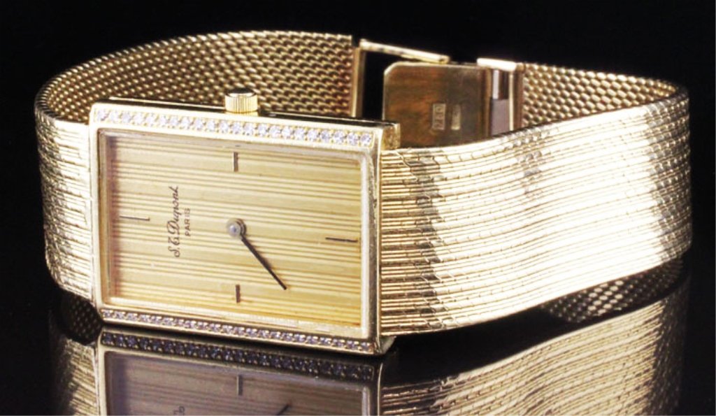 Watch 18k Dupont Watch With Diamonds