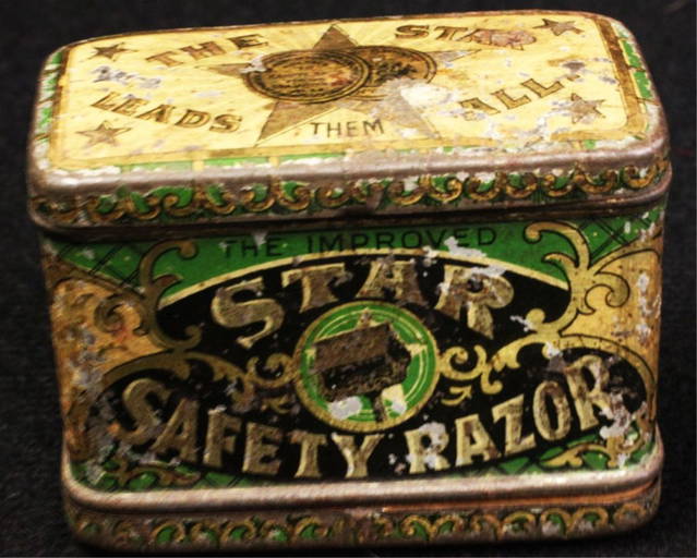 Antique Star Safety Razor In Tin