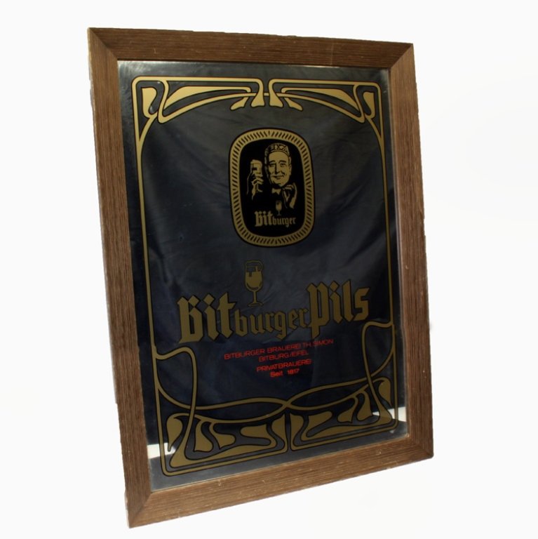 Bitburger Pils German Beer Mirror Bar Sign