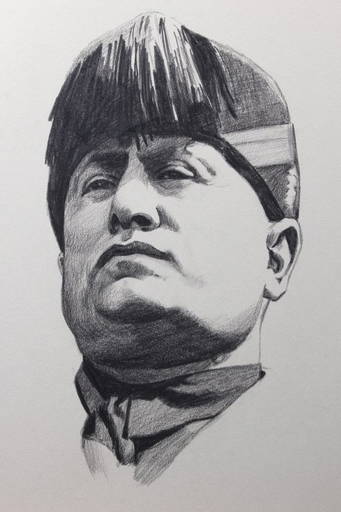 Charcoal and Pencil Portrait Benito Mussolini - Apr 30, 2016 | Main ...