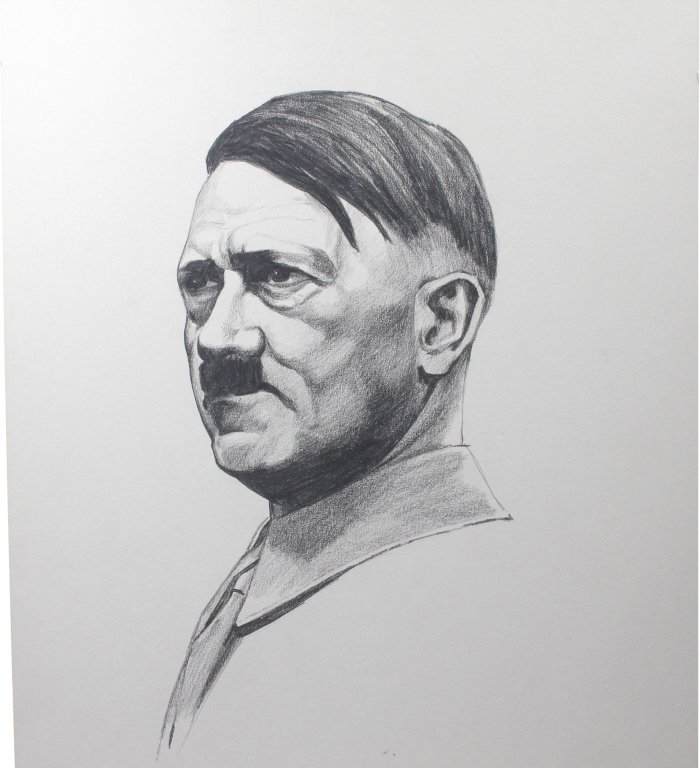 Charcoal and Pencil Portrait of Adolf Hitler