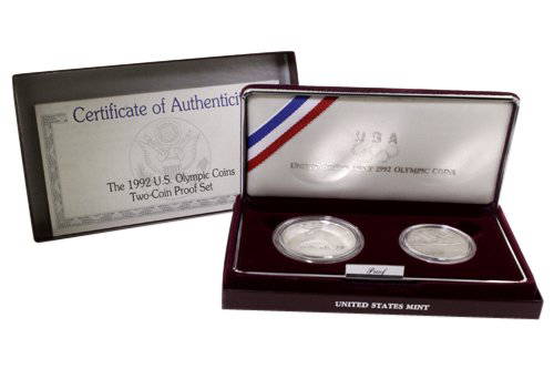 1992 Us Mint Olympic Two Coin Proof Set
