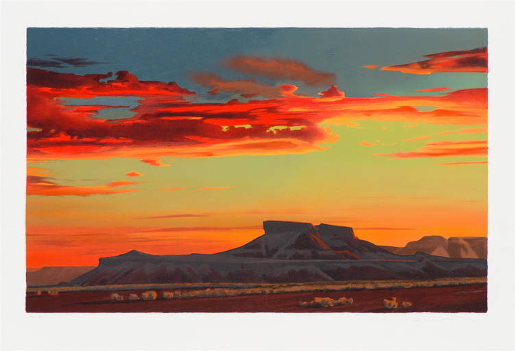 Ed Mell Red Desert Sunset, 2017