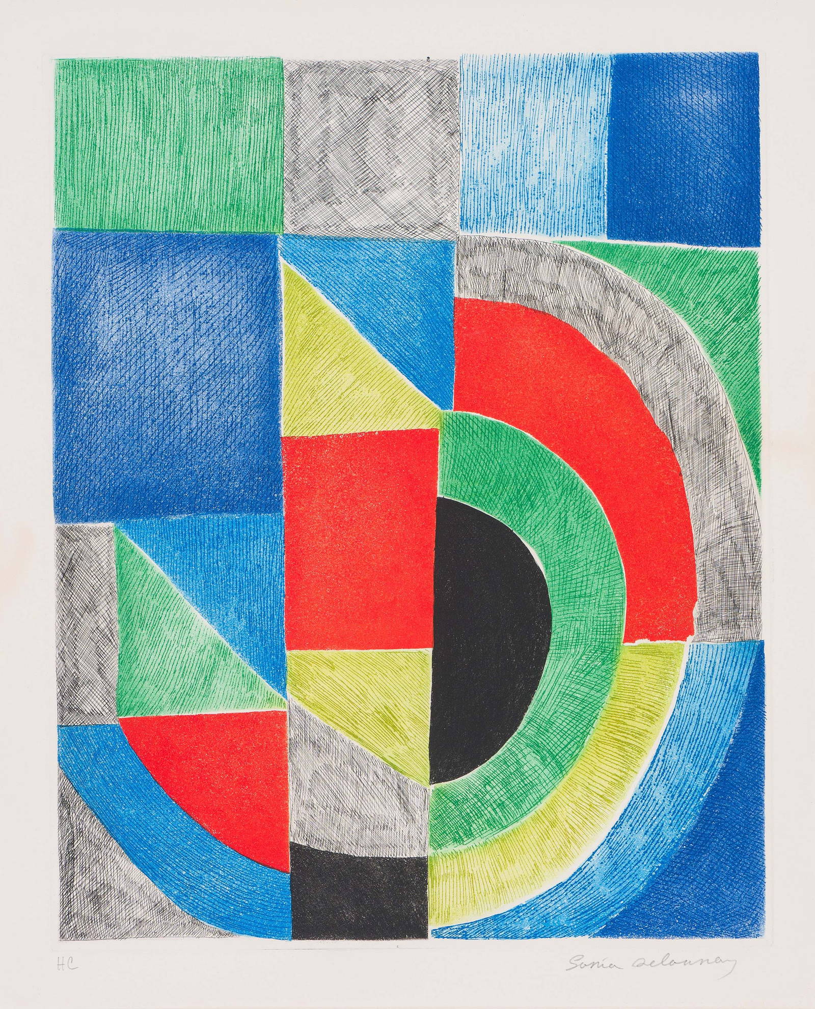 Sonia Delaunay-terk Composition, C. 1970 Auction