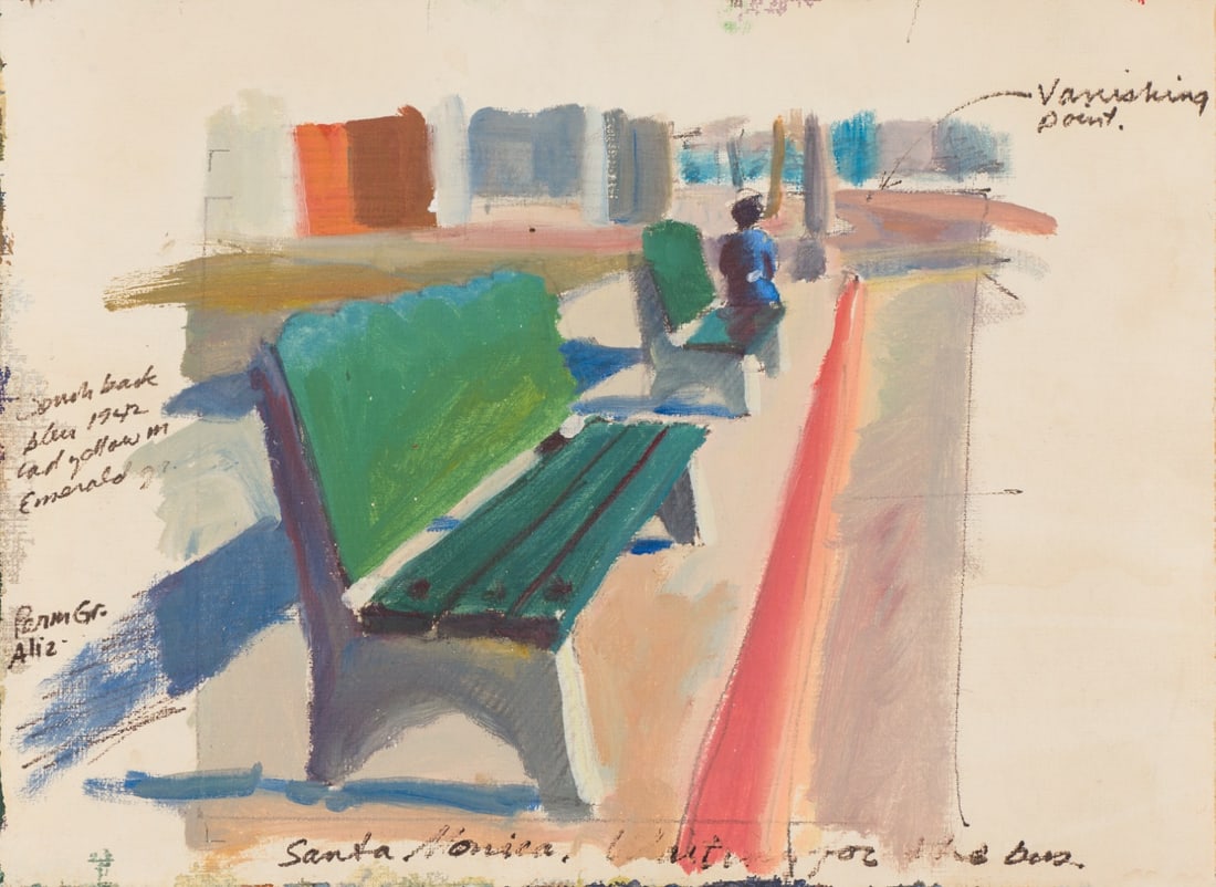 John Register Santa Monica Waiting For The Bus (study) Auction