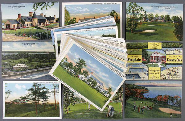 Approx. 200 Golf Postcards Courses, Country Clubs