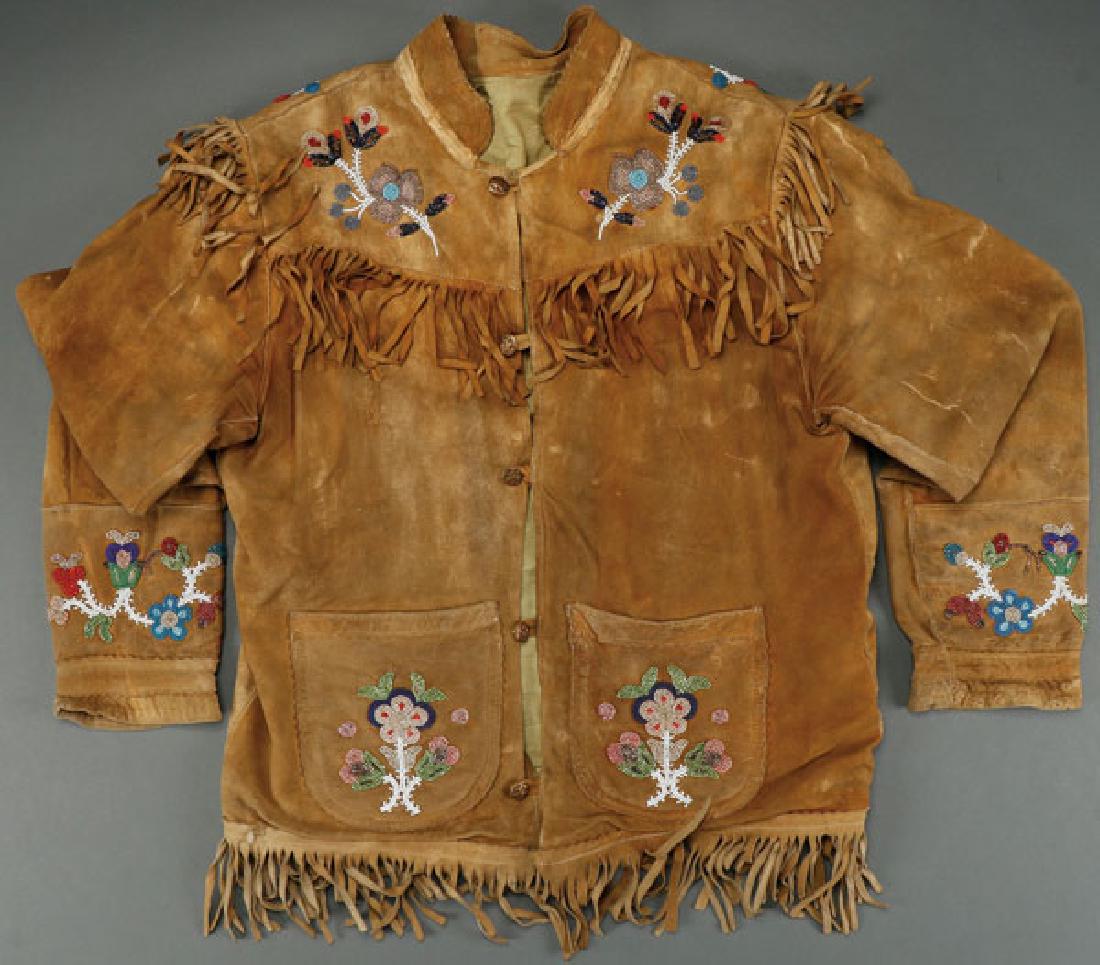 Inuit Beaded Moose Hide & Velvet Jacket