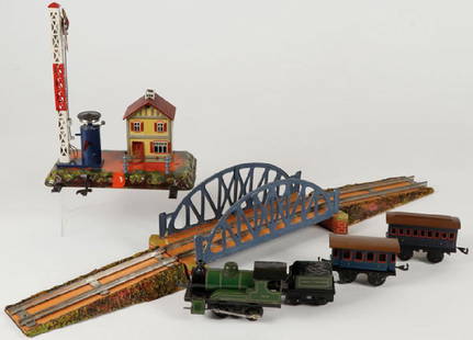 Two Early German Toy Train Accessories