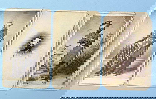 3 Additional Cdv's Depicting Officers Of The 16th