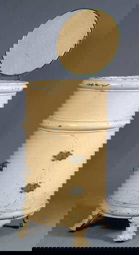 An Interesting Round Metal Ice Box, C. 1900 With