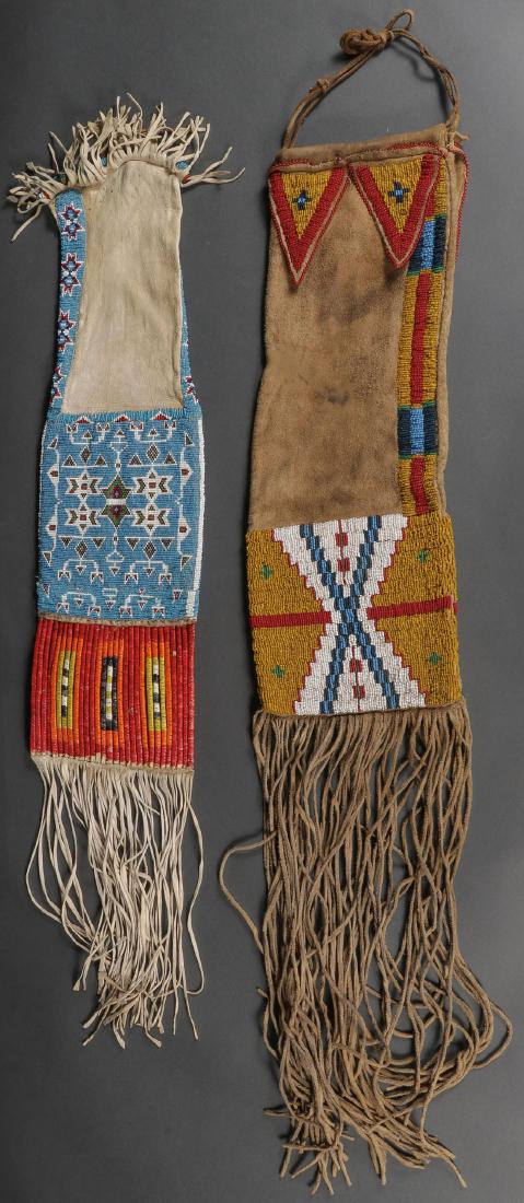 A PAIR OF BEADED PIPE BAGS