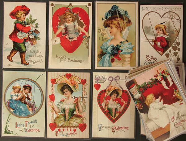 54 Clapsaddle Postcards Includes Both Signed And